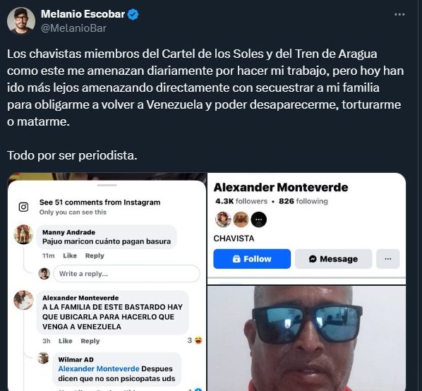 Periodista Melanio Escobar denunció graves amenazas contra sus ...